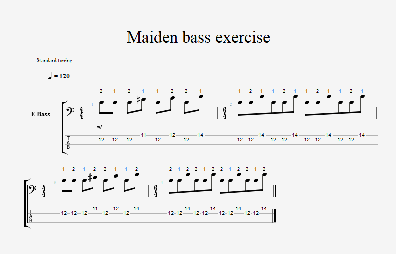 Maiden Fingerstyle Exercise - Technique - BassBuzz Forum